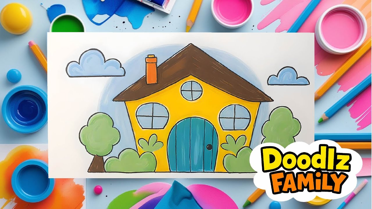 “Let’s Draw a Happy Little House 🏡 “ - YouTube