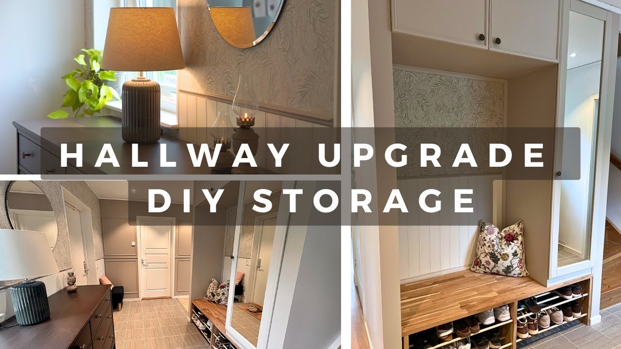 Hallway Renovation and DIY built in storage | Complete Transformation ...