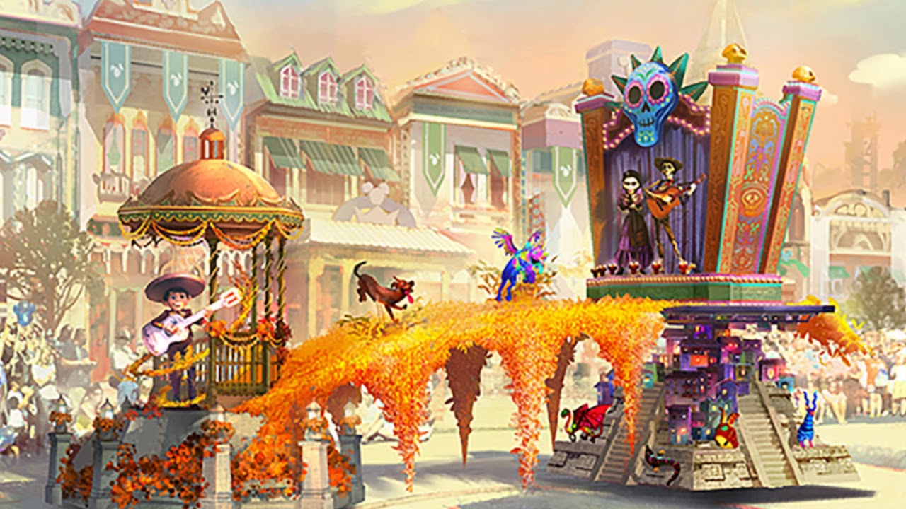 Disneyland Magic Happens Parade Disney Pixar's COCO Float - YouTube