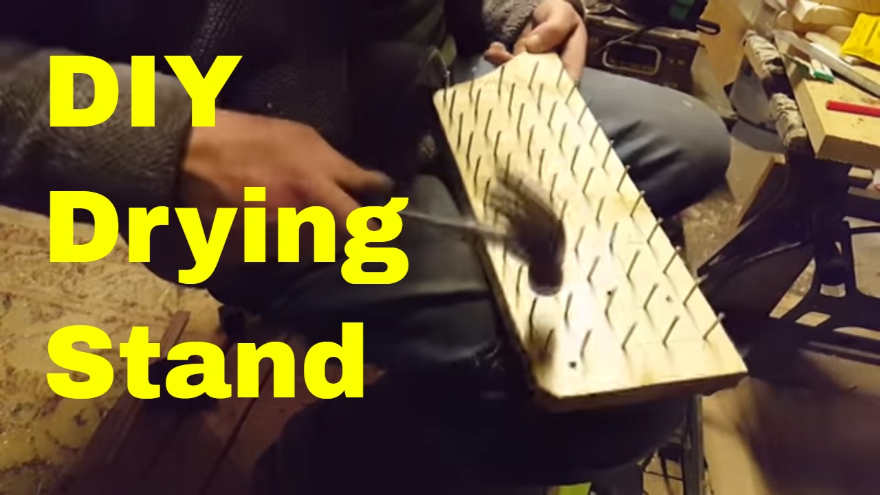 DIY Pin Board Paint, Resin & Varnish drying nail rack - YouTube