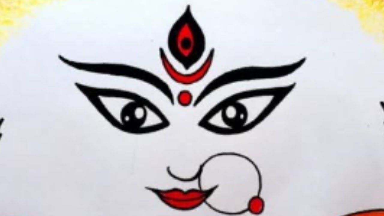 How to draw Mata Durga || Easy and quick || @Arnika_Vlogs - YouTube