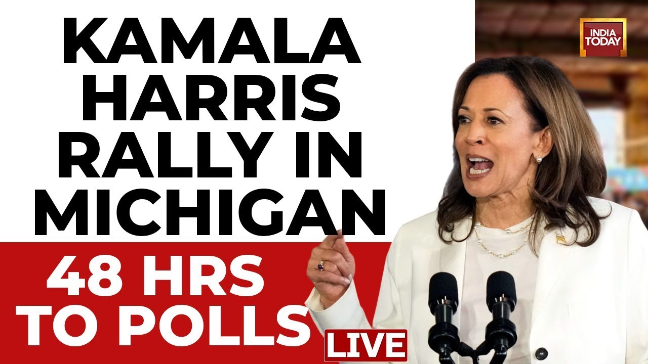 Kamala Harris LIVE: Kamala Harris Rally In East Lansing Michigan ...