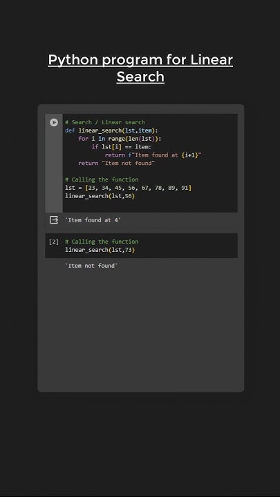 Thats How To Do Linear Search In Python 😎🆒😱 Pythonshot Coding Python Code Search Shorts