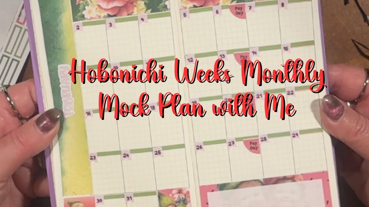 Hobonichi Weeks Monthly Mock Plan with Me - YouTube