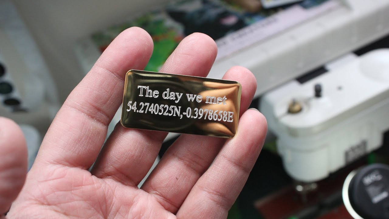 Custom Engraving Gold Plate with Text Engraved - YouTube