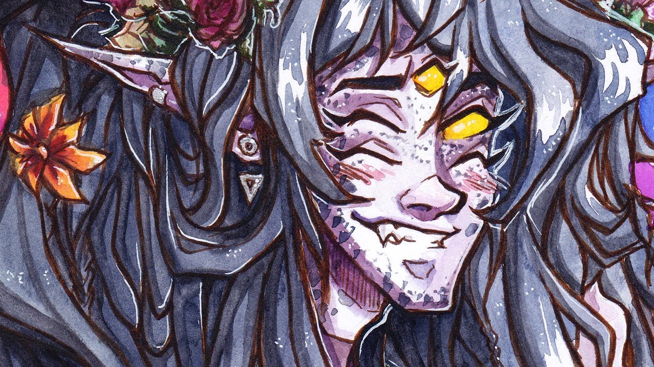 Alien Flower Crowns - Watercolour Illustration - YouTube