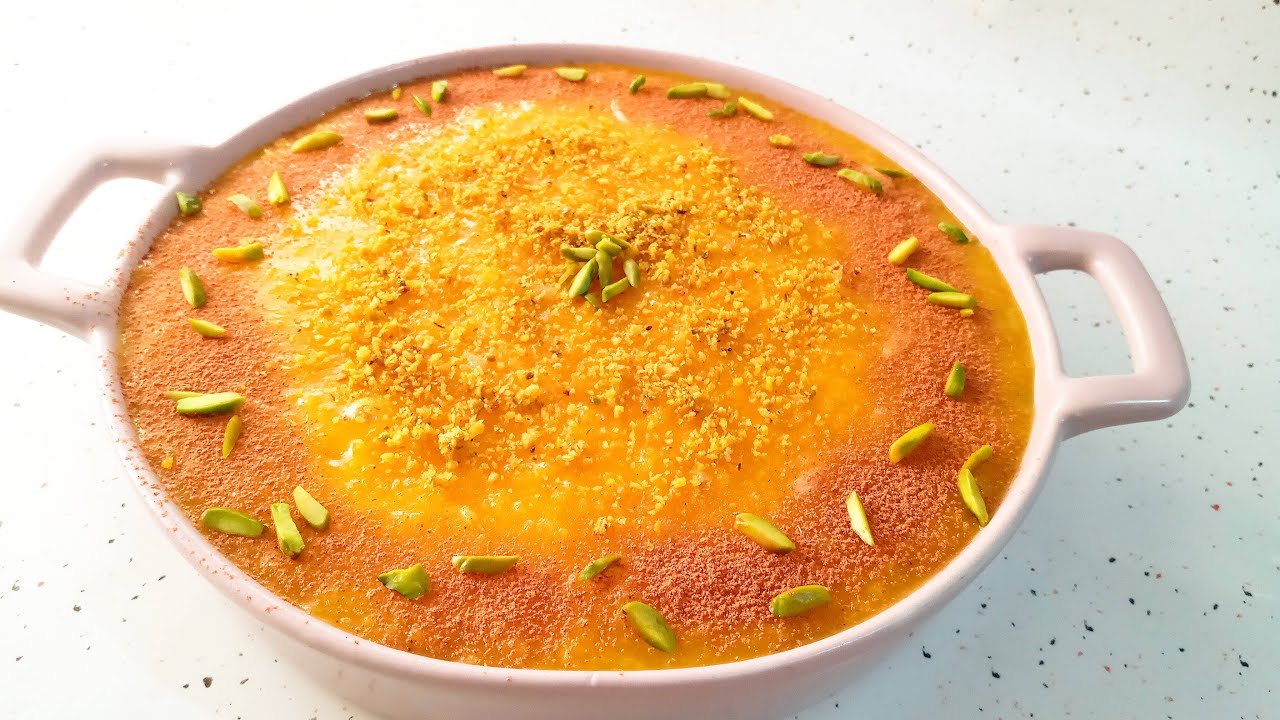 Iranian saffron and hearty dessert - YouTube