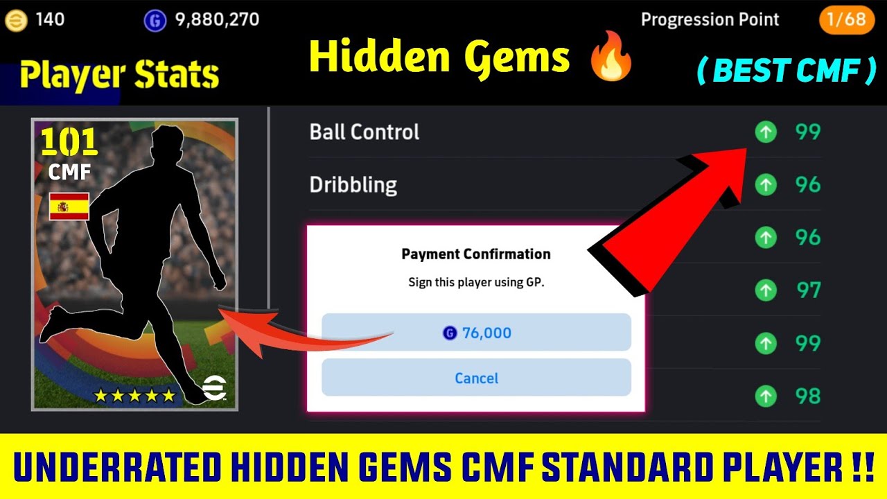 76000 GP Only! Most Underrated CMF Standard Player In eFootball 2024 ...