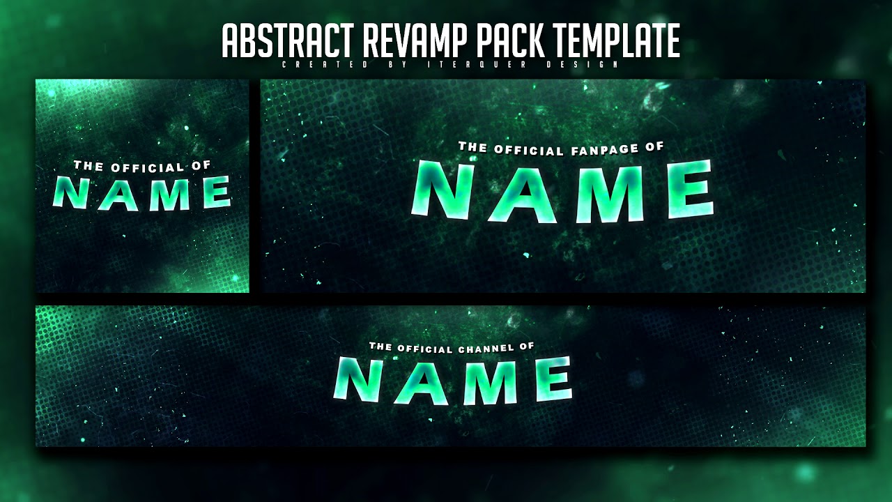 Free Abstract Revamp Pack Template (YouTube Banner, Twitter Header ...