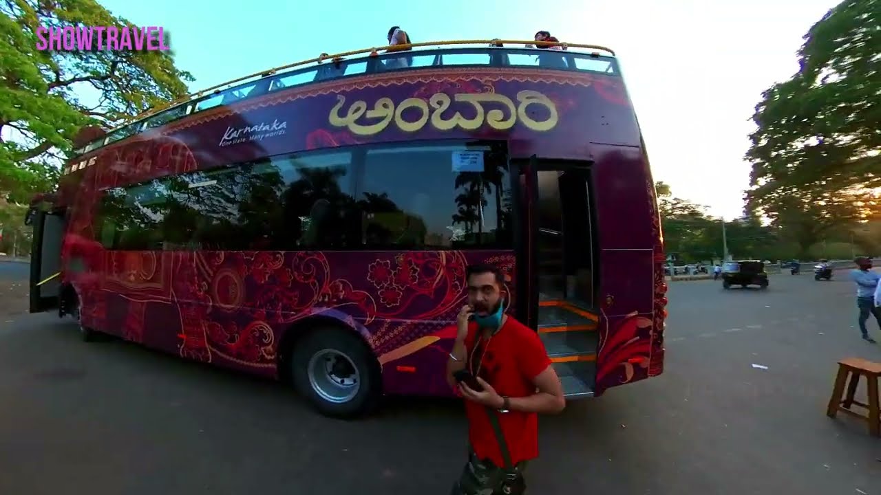 Mysore- City Tour in Open Double Decker Bus of Karnataka Tourism - YouTube