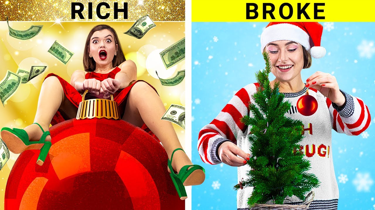 Fille Riche VS Fille Pauvre / Histoire de Noël - YouTube
