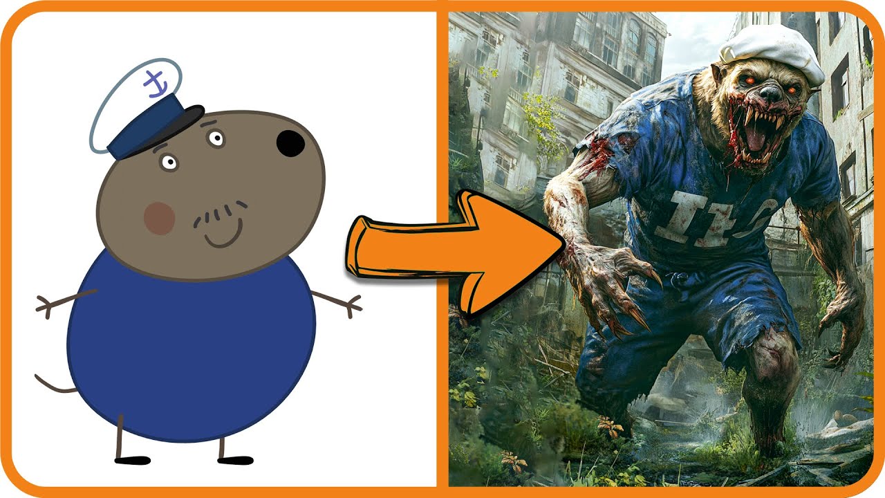 PEPPA PIG Characters as GIANT ZOMBIE MONSTER | All Characters | Peppa ...