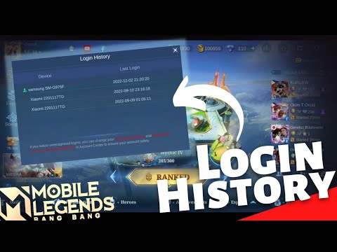 How to view Login History on Mobile Legends - YouTube