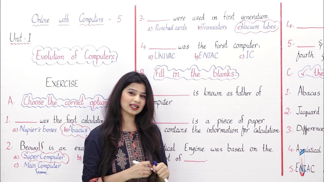 Class 5 - Computer Studies - Chapter 1 - Lecture 4 Exercise (part 1) - Allied Schools - YouTube