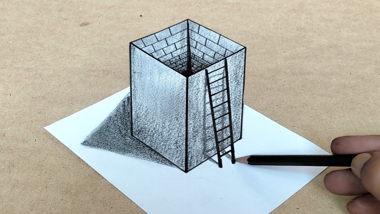 Easy Drawing illusions 3D Art | How to draw 3d | on paper || - YouTube
