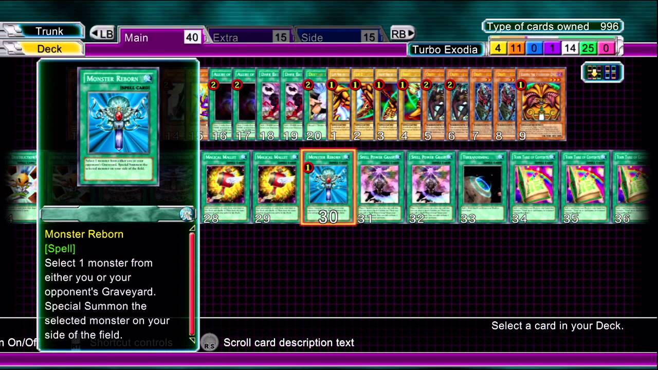 Yu-Gi-Oh! 5D's Decade Duels - Turbo Exodia Deck Construction - YouTube