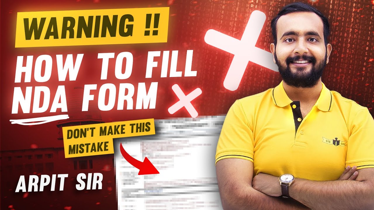 New Pattern For NDA Form!!! || How To Fill UPSC NDA Form Correctly ...