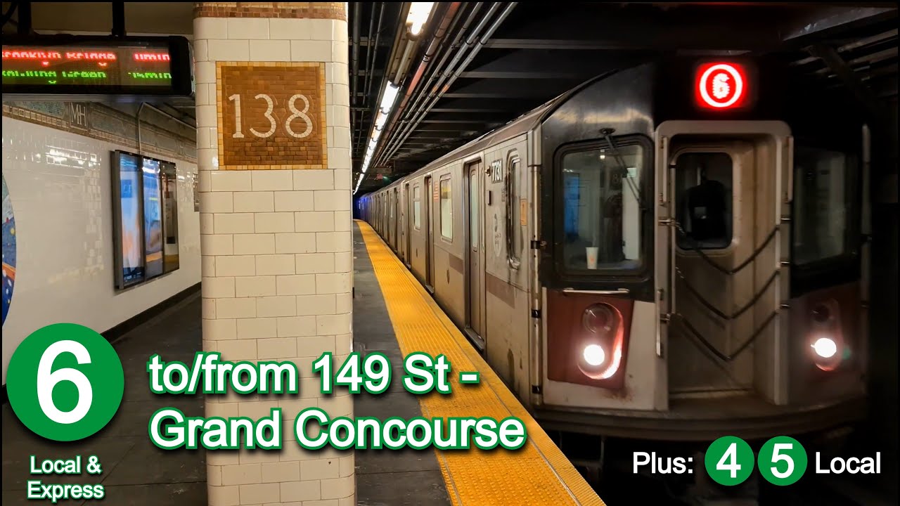 NYC Subway: R142A (6) Train, (4) (5) Local & (6) Express Trains at ...