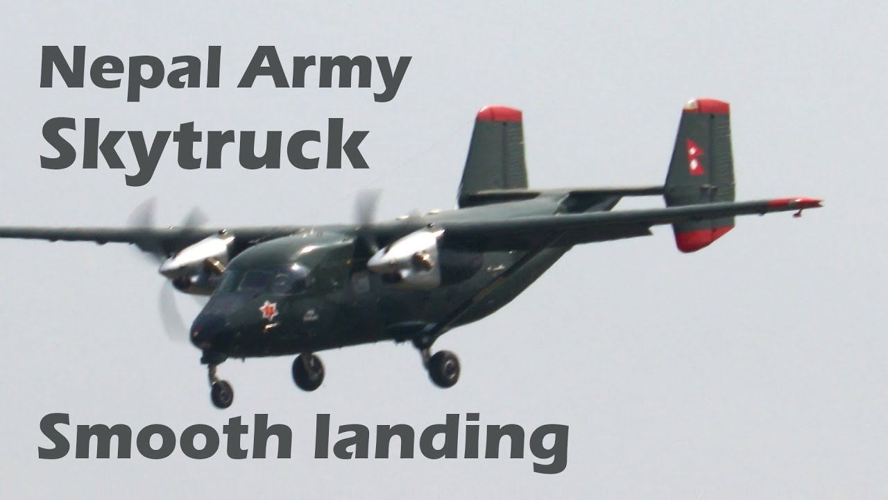 Nepal Army's PZL M28 Skytruck executing a smooth landing at T.I.A ...