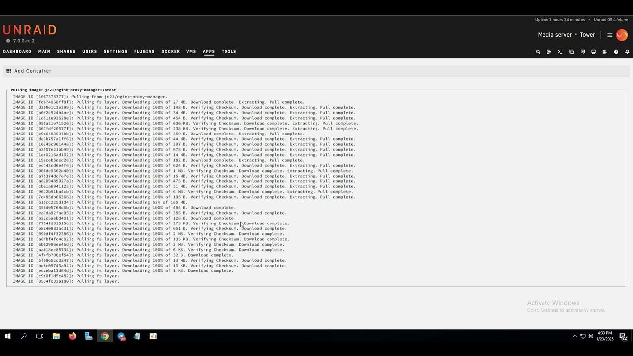 Unraid Nginx Proxy Manager Inastall Successful - YouTube