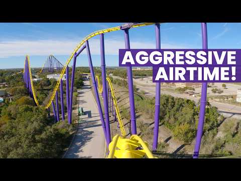 Steel Eel Front Row POV SeaWorld San Antonio Morgan Mini-Hyper Coaster