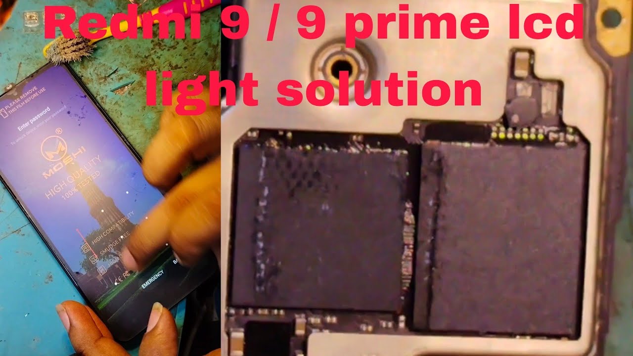 Redmi 9/9 prime Lcd light solution and ded solution #redmi #lcd # ...