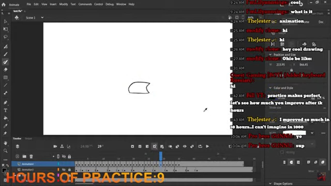 Practices in animation and drawing: Live 10 (1,000 hours challenge) - YouTube