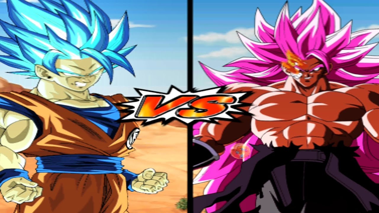 Goku SSJB Universal Vs Goku Black Mask SSJ 3 Rose Full Power DBT3 - YouTube