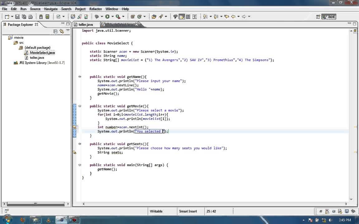Java Programming Basics - Movie Ticket - 4 - Final Video - YouTube
