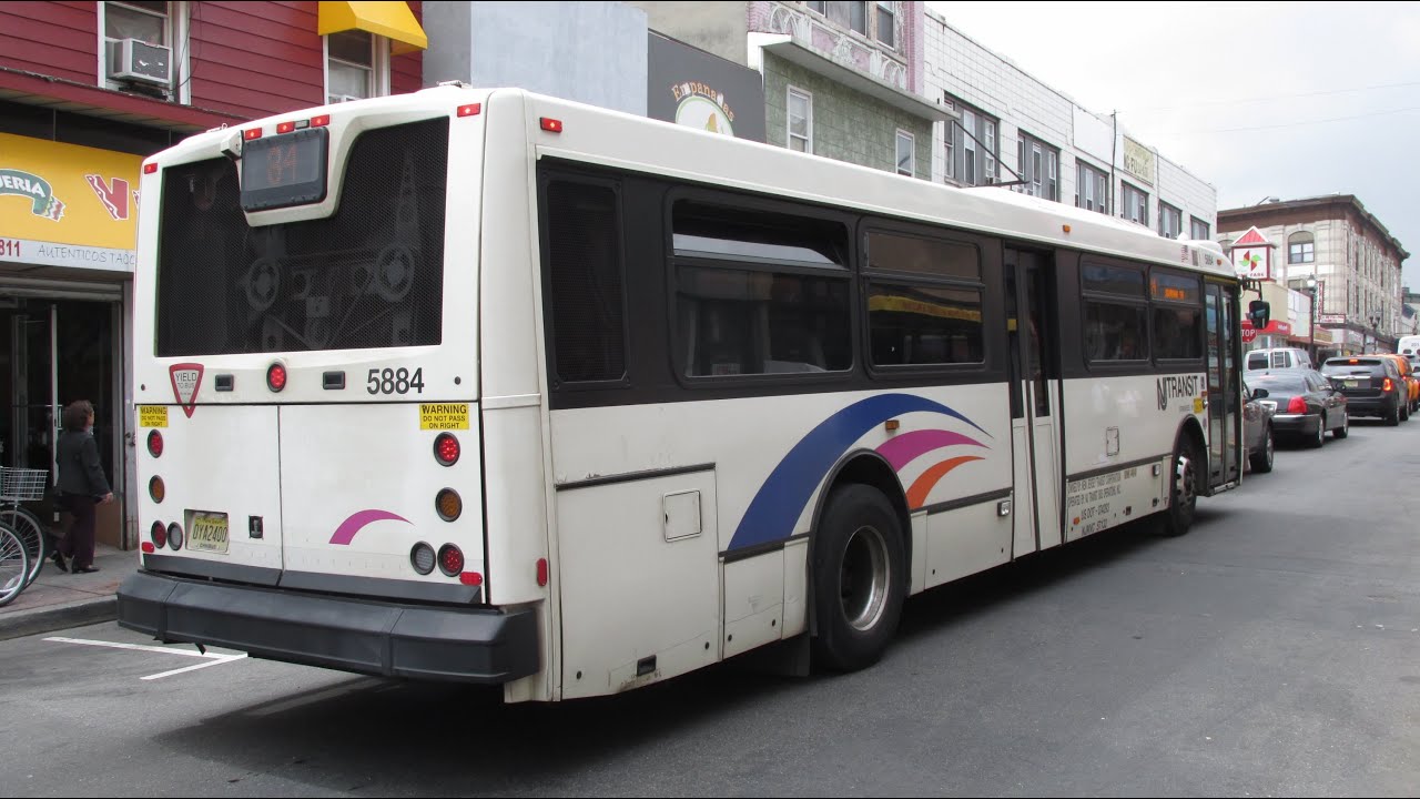 NJT NABI 40-SFW #5884 on the 84 to JSQ via Bergenline (Inside) in HD ...