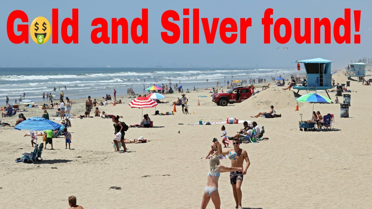 Metal Detecting Beach 2021 Treasure Hunting finds Gold Silver Ring and ...