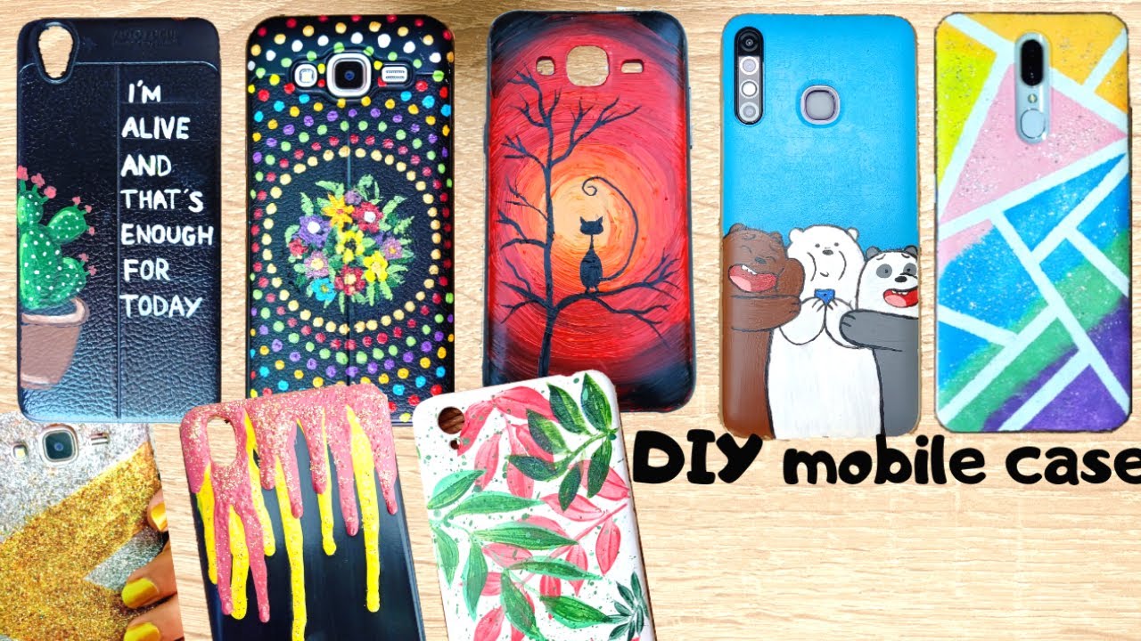 Recycle Old Mobile Case | Acrylic Paints | Nail Paints - YouTube