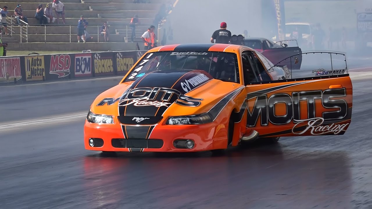 MOITS RACING MUSTANG CV PERFORMANCE 5.98 @ 239 MPH AEROFLOW TRIPLE ...