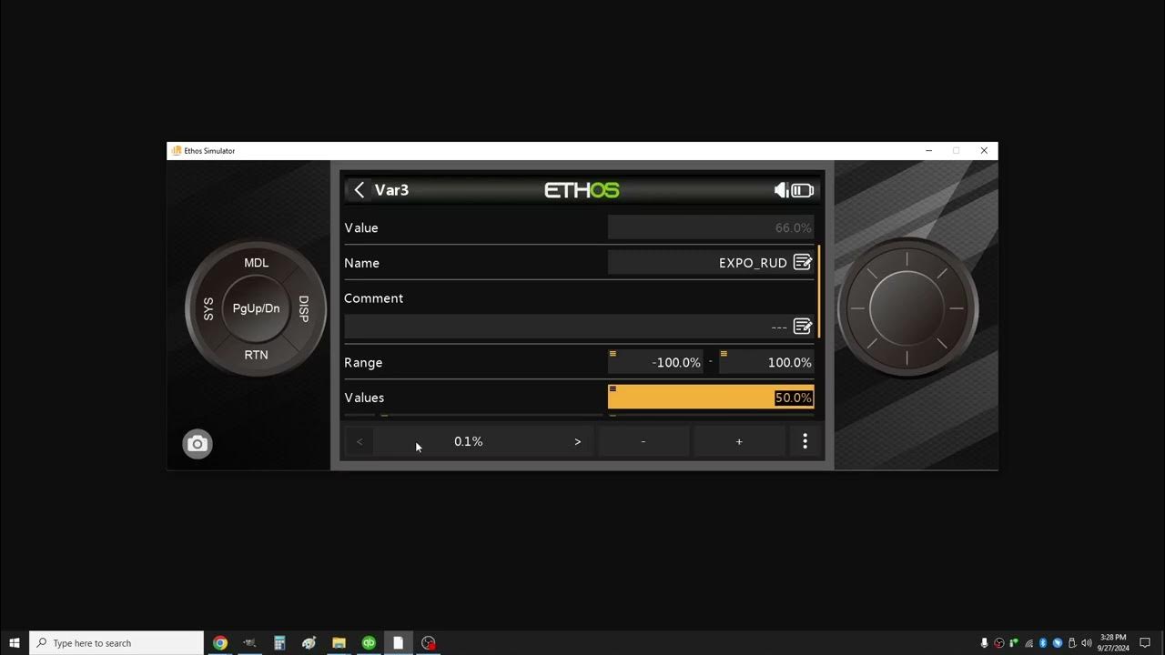 FrSky ETHOS v1.5.x 6-Cell Widget Display Channel Value and Expo using VARS function - YouTube
