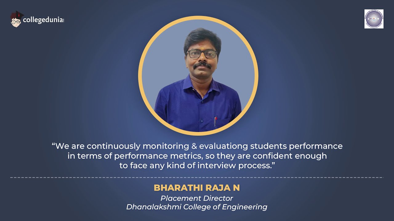 Bharathi Raja N | Placement Director | Dhanalakshmi College of ...