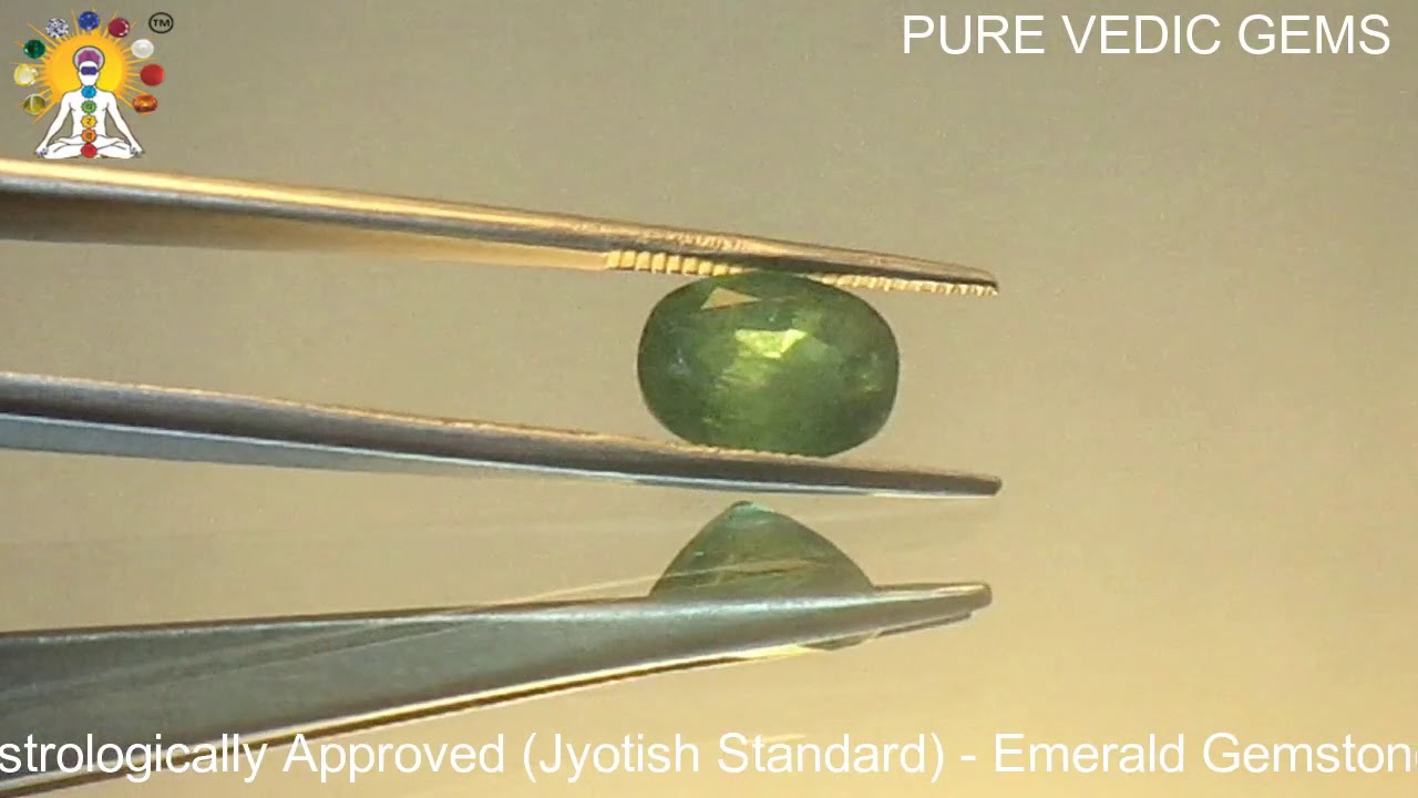 Astrologically approved Pure and Natural Emerald Gemstone -3.37ct, W ...