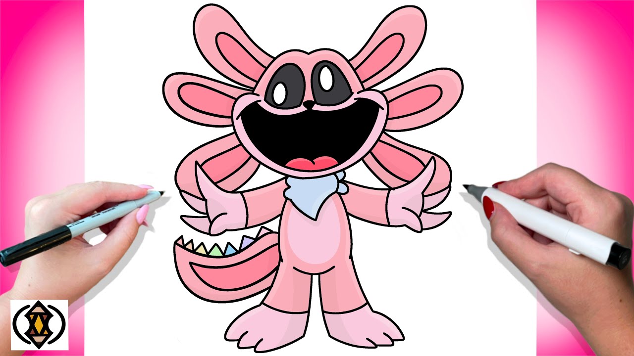 How To Draw Lotal Axylotal | Fanmade Smiling Critter | Poppy Playtime ...