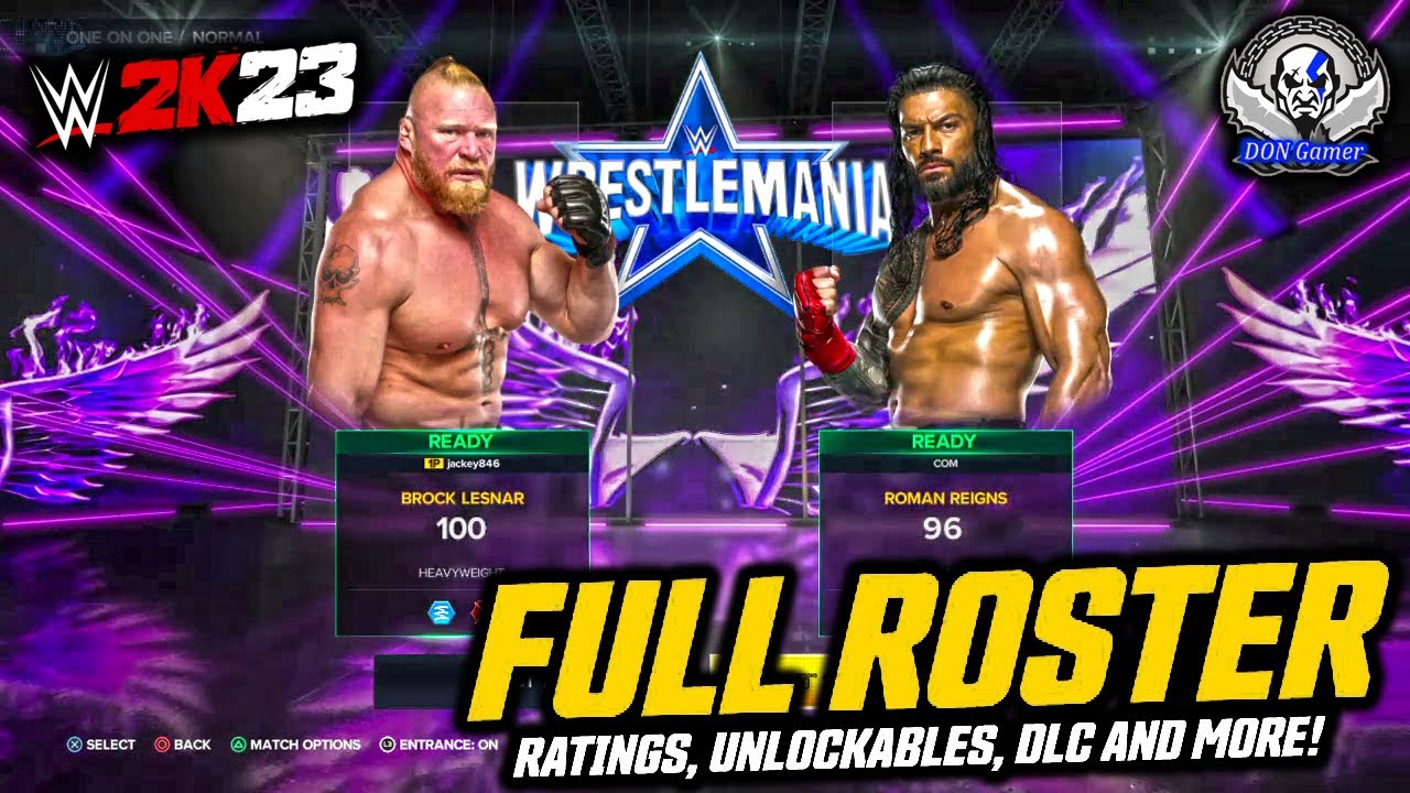 WWE 2K23: FULL GAME ROSTER & RATINGS! Including DLC, Icon Edition ...