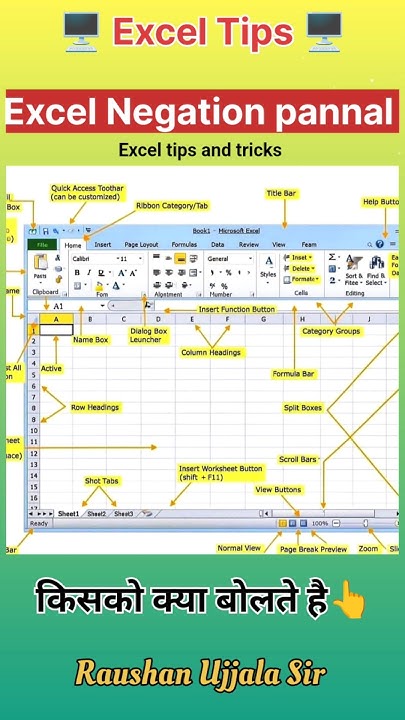 Excel tips | excel Negation pannal | excel ribbon | excel sheets #excel #exceltips #exceltricks ...