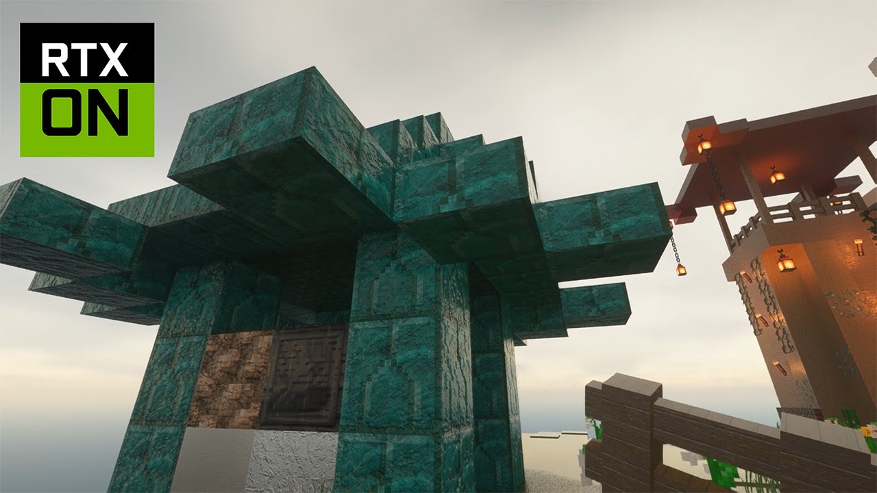 Minecraft Floating Island Ray Tracing Gameplay. (Minecraft RTX EP-2 ...