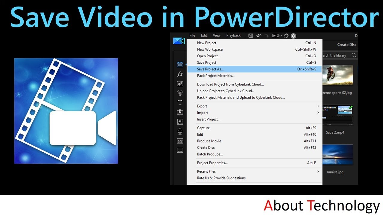 How to Save a Video in PowerDirector? - YouTube