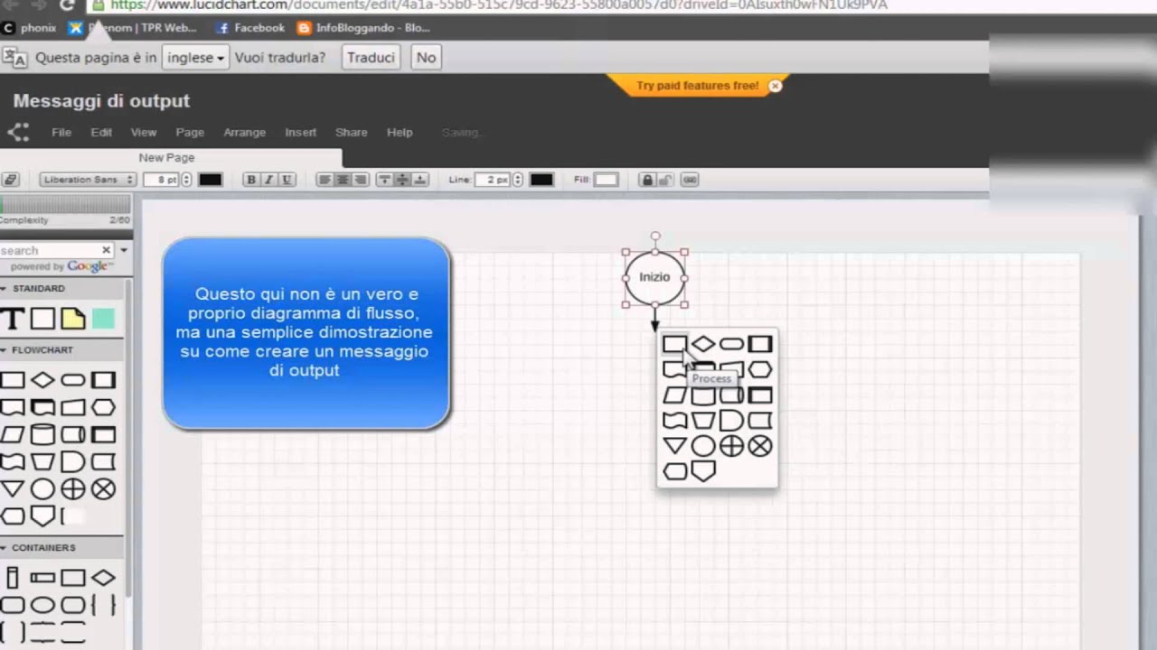 Diagrammi di flusso Tutorial 2 Messaggi di Output - YouTube