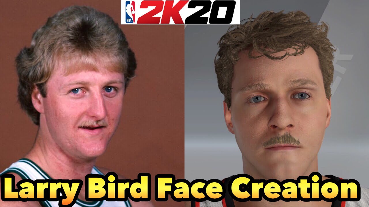NBA 2K20 How To Create Larry Bird's Face - YouTube