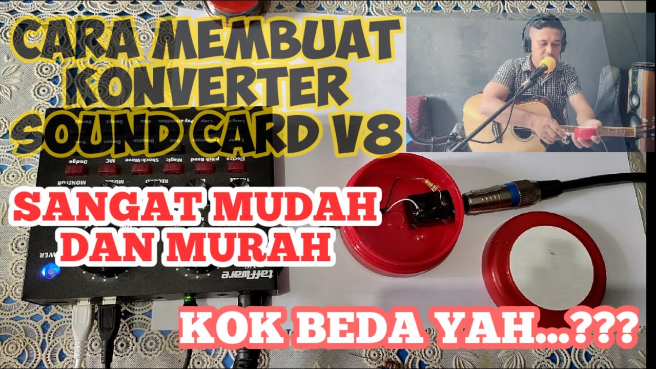CARA MEMBUAT KONVERTER GITAR DI SOUND CARD V8, MUDAH MURAH DAN LENGKAP ...