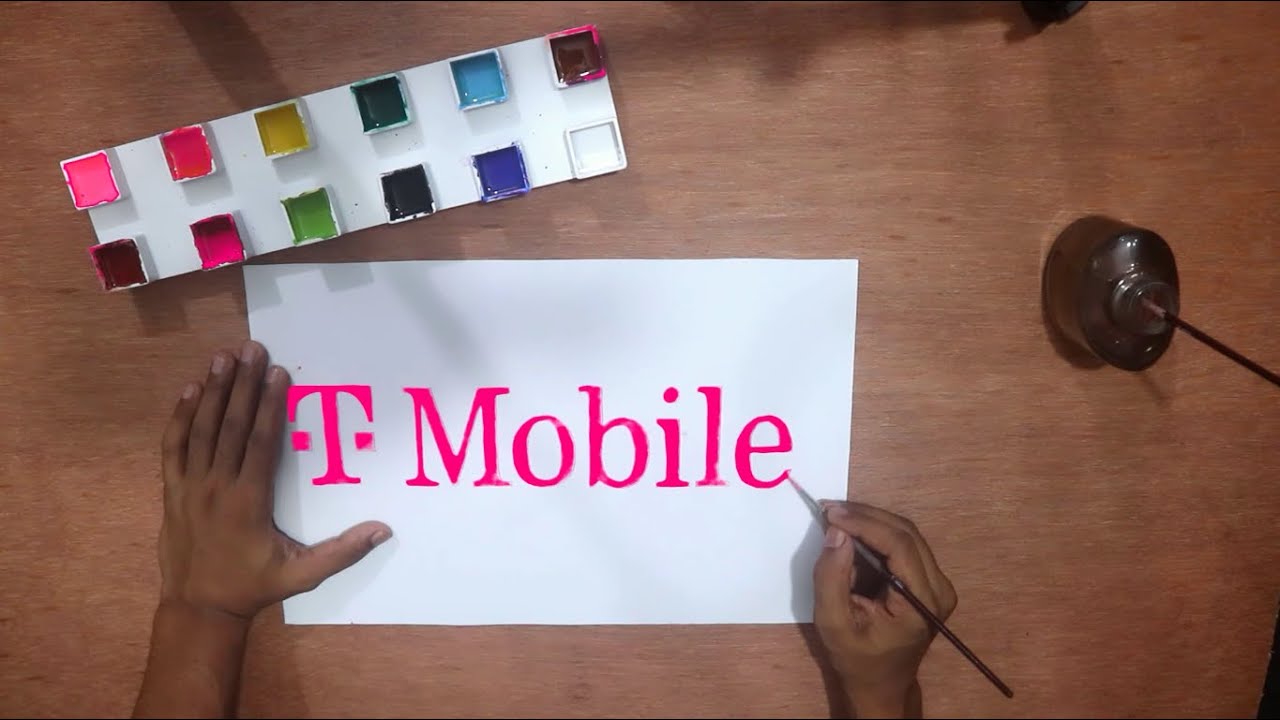 How to draw the T- Mobile logo - YouTube