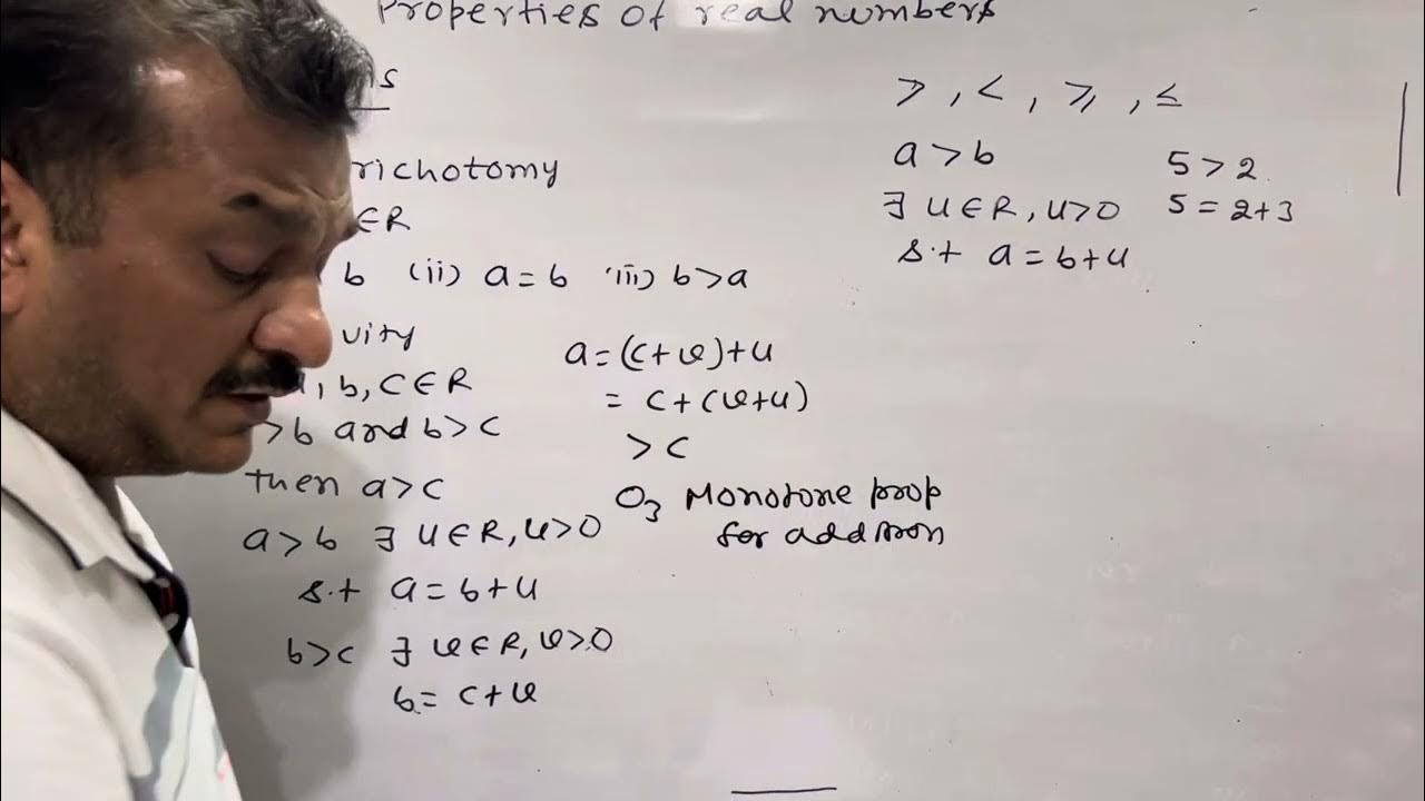 Properties Of Real Numbers | Order Axioms | Ordered Field | Lecture-4 - YouTube