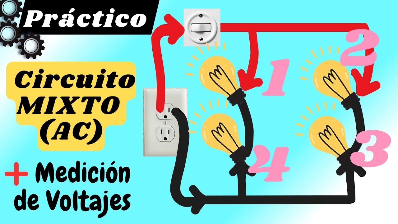 Circuitos MIXTOS con Corriente Alterna (Serie-Paralelo) y Medición de ...