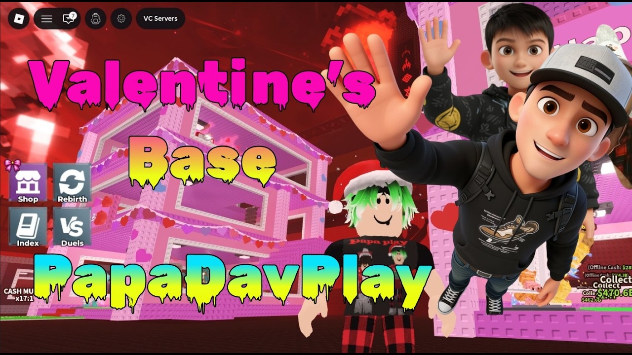 PapaDavPlay Получает VALENTINE'S BAZE в Steal a BrainRot - YouTube