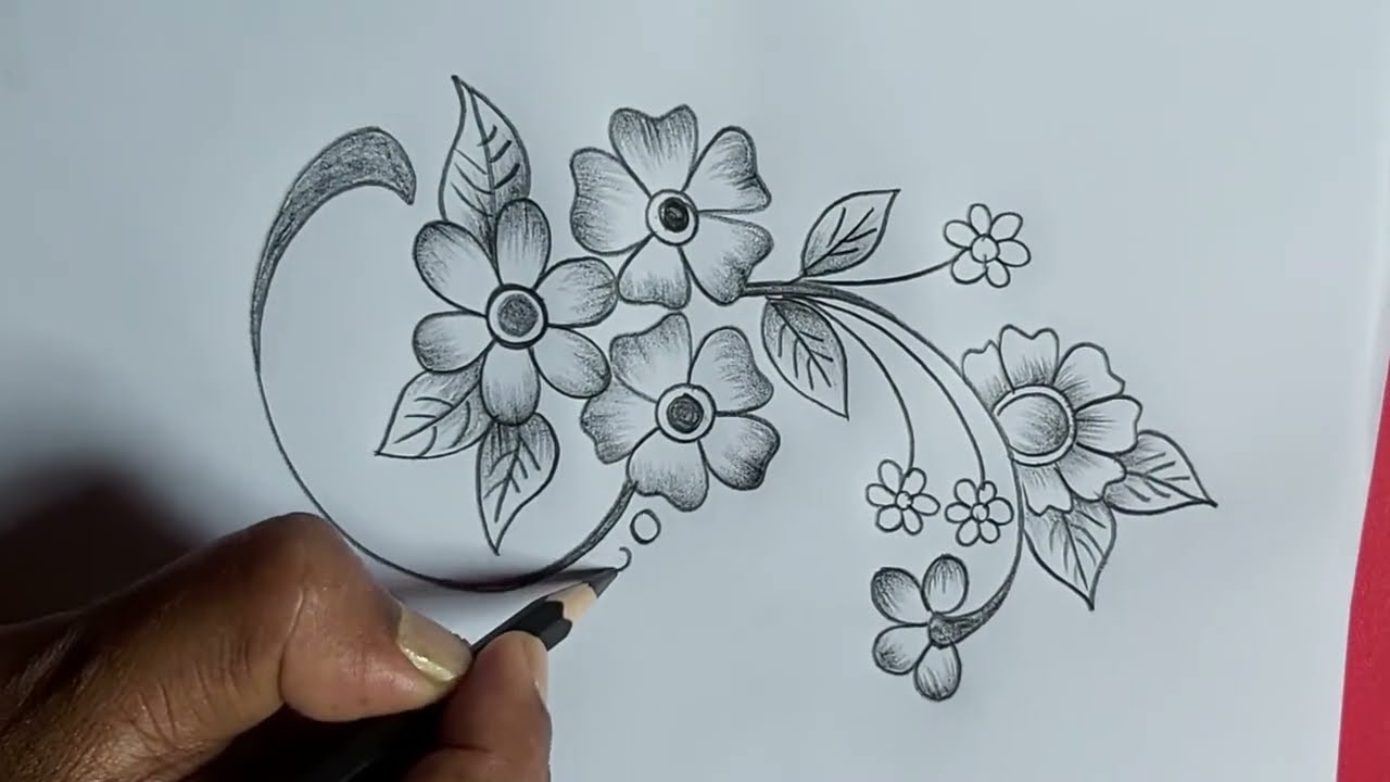 Simple Flower Patterns Drawing