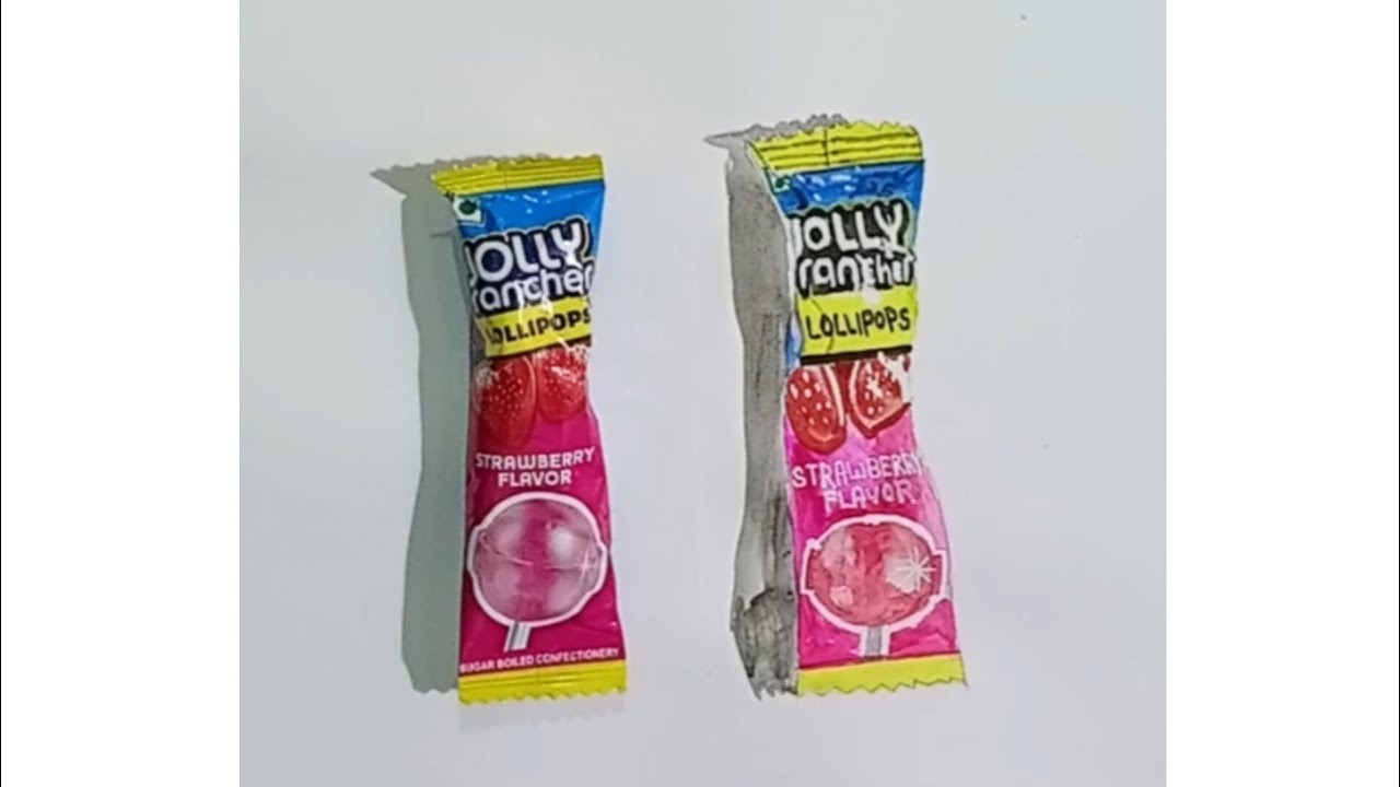 How to make Strawberry flavour lollipop packet realistic tutorial ...
